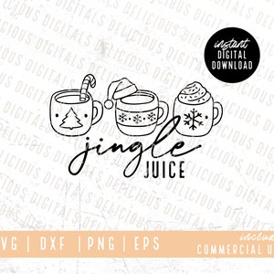 Christmas Drinking SVG, Jingle Juice Svg, Christmas Drinks Svg, Funny ...
