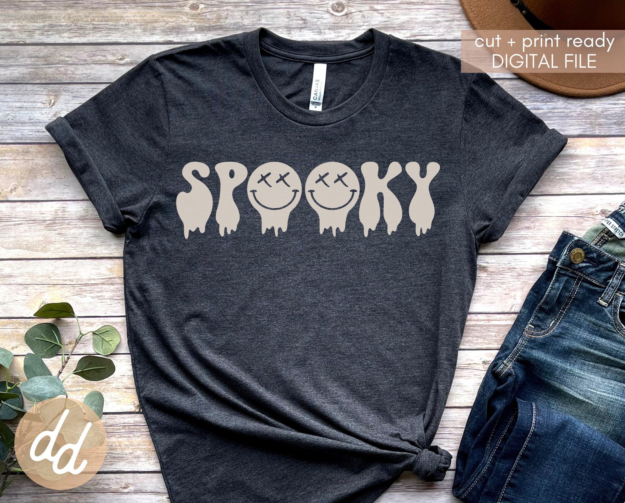 Spooky Retro SVG Cut File Spooky Vibes Funny Halloween Svg - Etsy