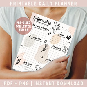 Daily Reminders Printable Planner, Affirmations Printable, Daily ...