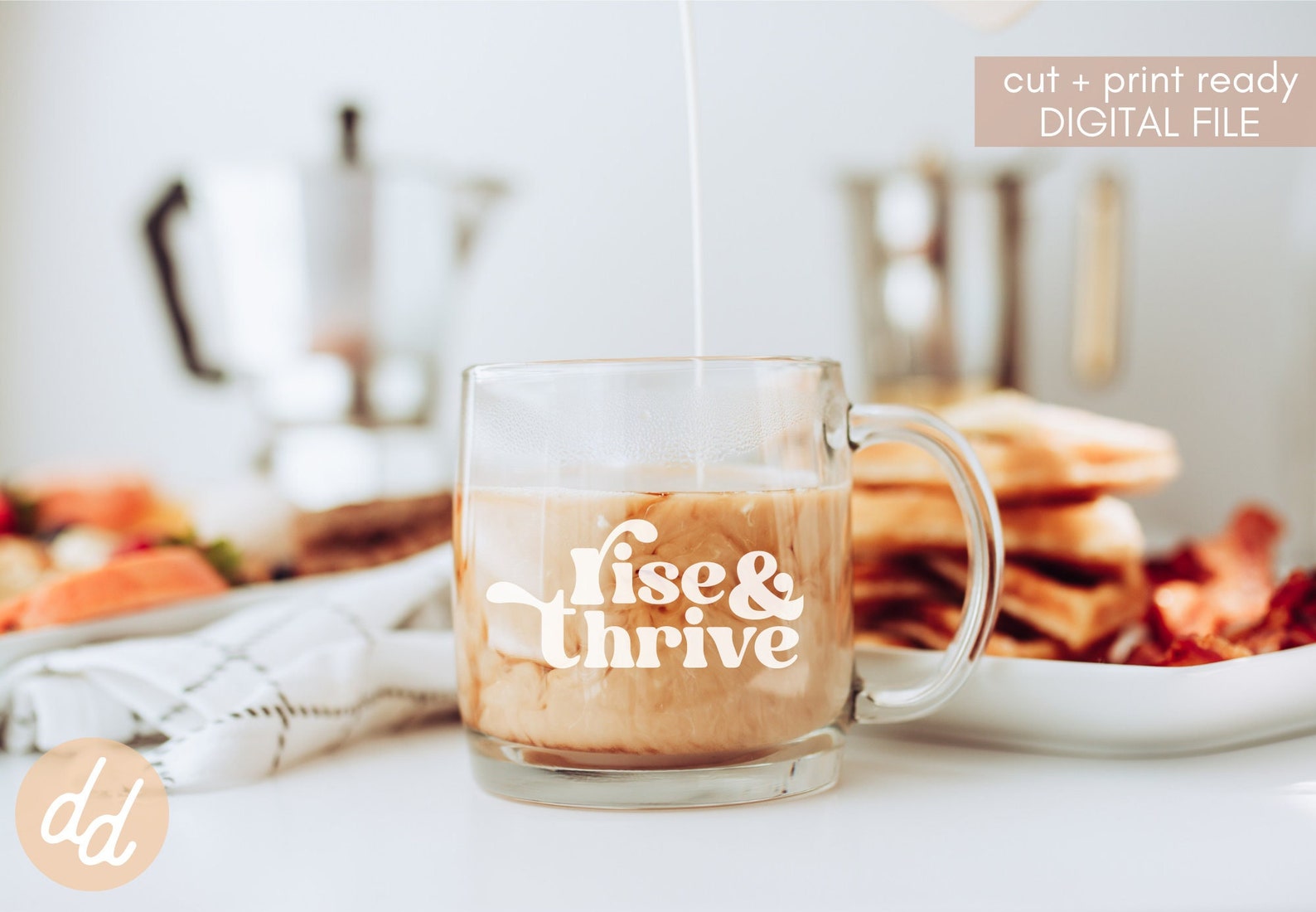 Rise and Thrive SVG Cut File Affirmations SVG Positive Quote - Etsy