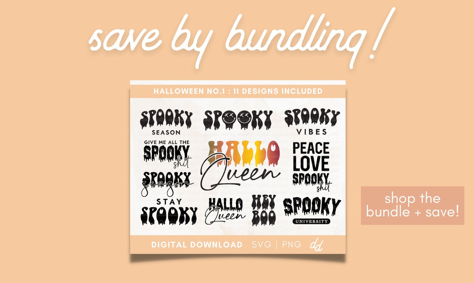 Spooky Retro SVG Cut File Spooky Vibes Funny Halloween Svg - Etsy