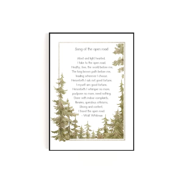 Walt Whitman Poem - Etsy