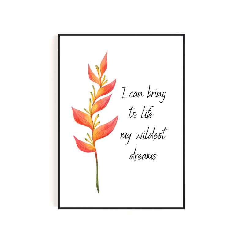 Tropical Plants and Mantras Printable Watercolor - Etsy
