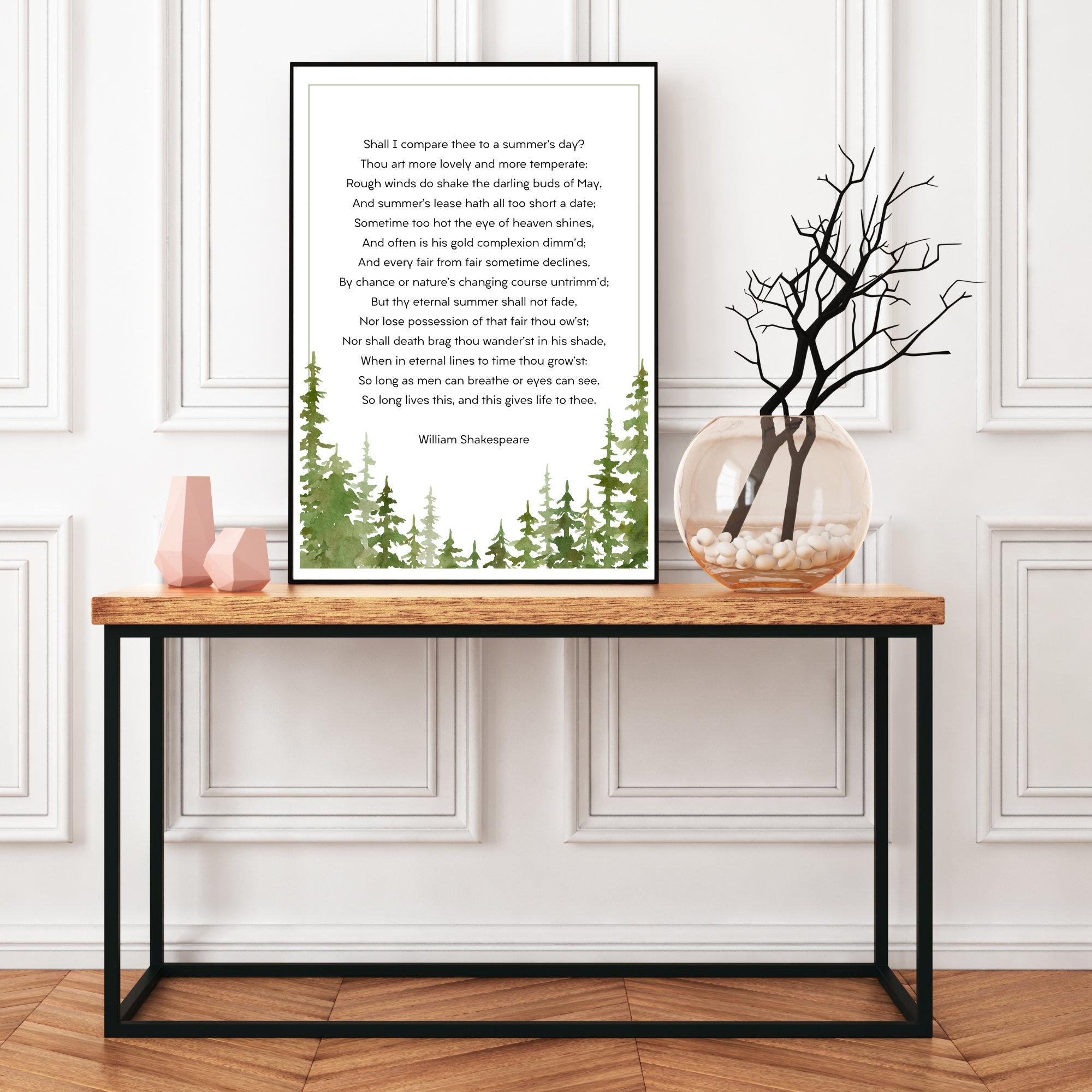 Shakespeare Sonnet 18 | Digital Download Poem and Wall Art With ...