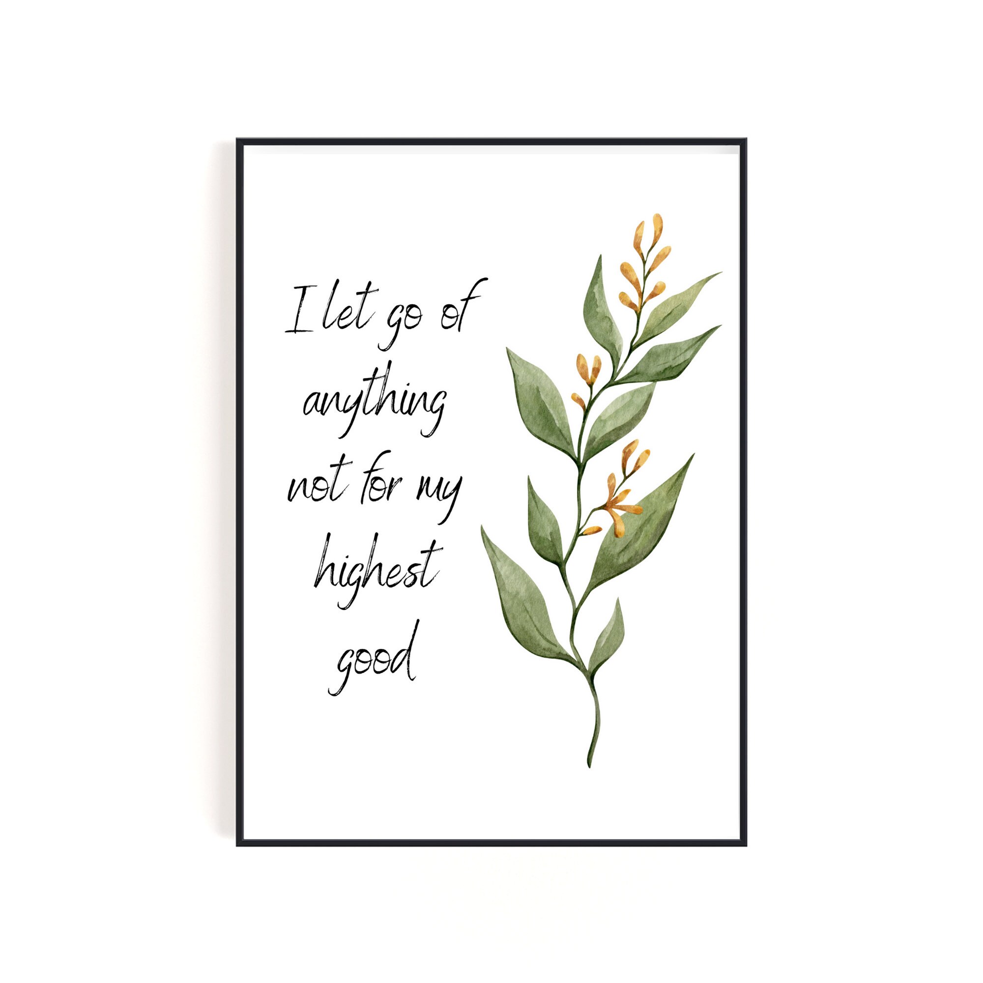 Tropical Plants and Mantras | Printable Watercolor Motivational Art for ...