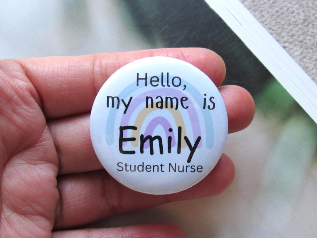 Personalised Name Student Nurse Badge Cute Doctor NHS Medical Staff ...