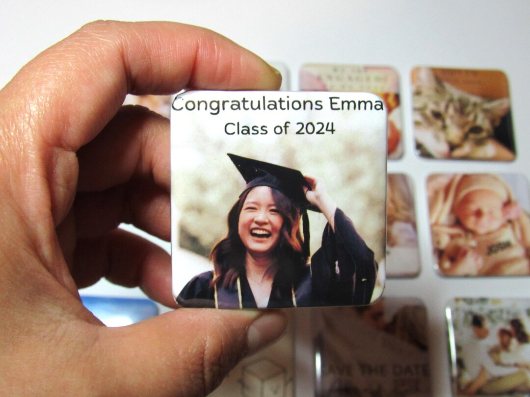 Graduation Photo Magnets Gift Personalised Fridge Photo Magnets for ...