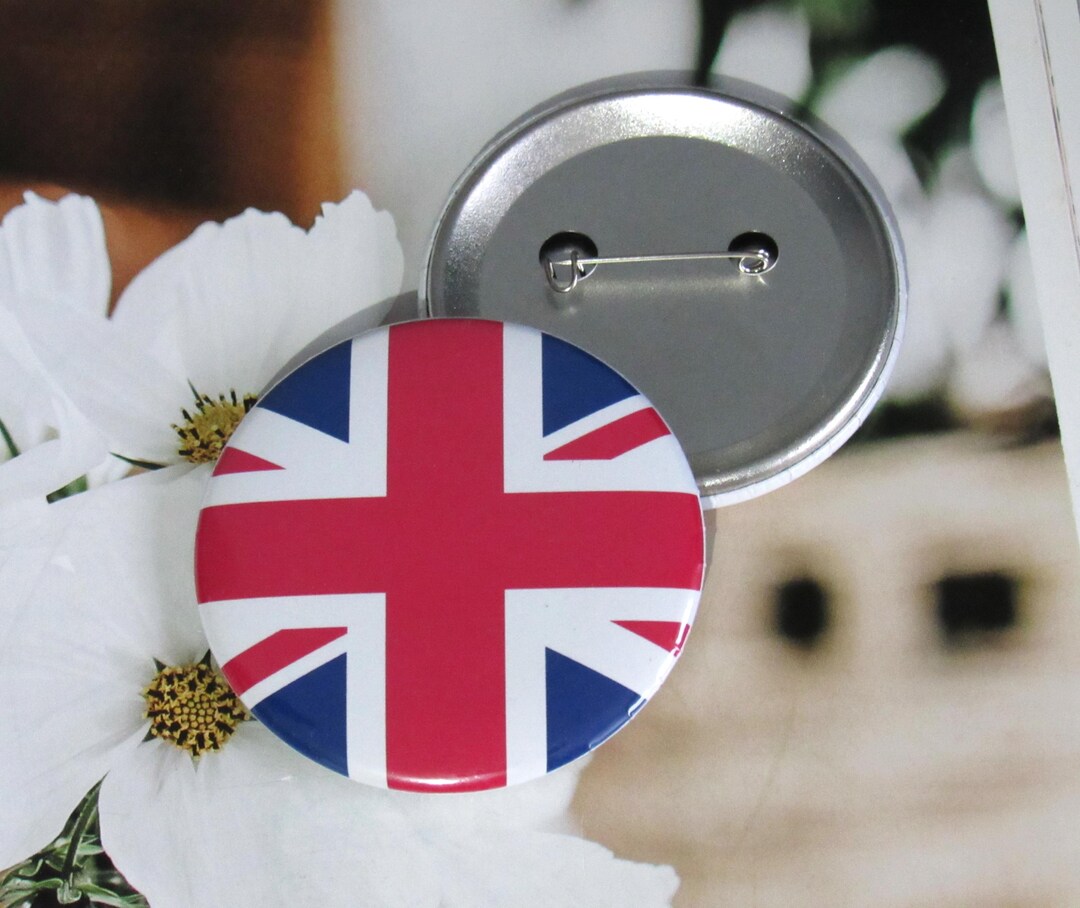 British Flag Union Jack Flag Badge Pin Gift, UK British Souvenir Red ...