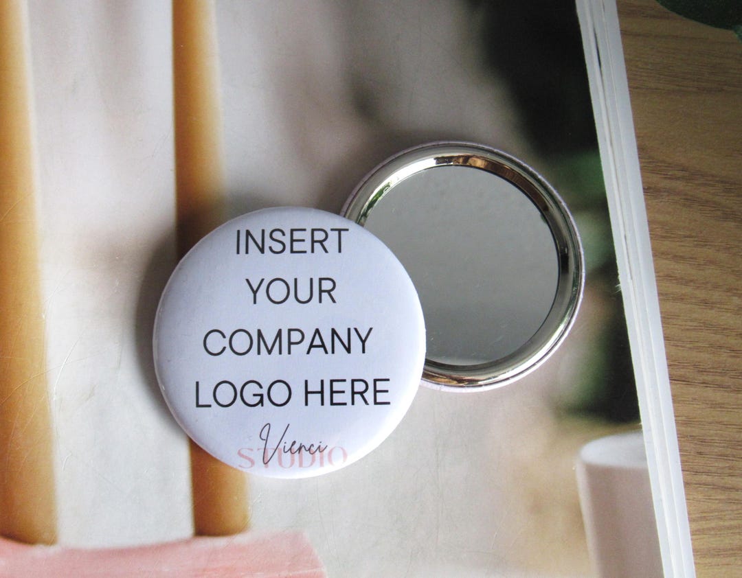Custom Pocket Mirror Merchandise Company Logo Business Promotional Gift ...