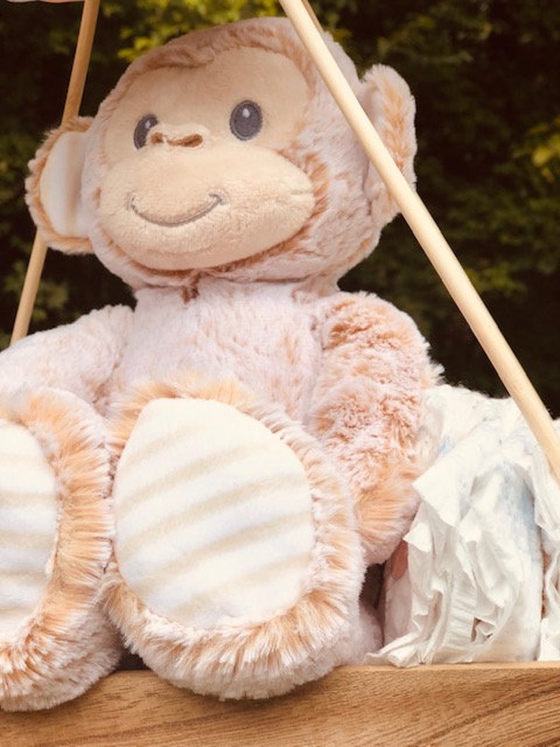 Soft Shell Monkey Hot Air Balloon Diaper Cake, Baby Shower Gift ...