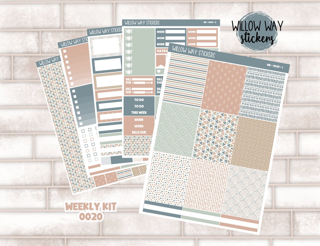 Planner Sticker Kit, Weekly Planner Sticker Kit, Erin Condren Stickers ...