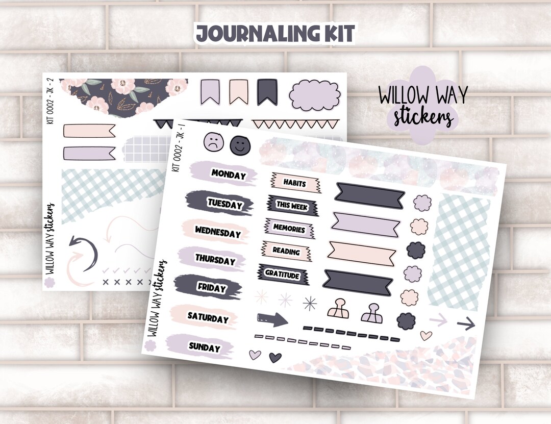 Journaling Stickers, Bujo Sticker Kit, Journaling Stickers, Bullet ...