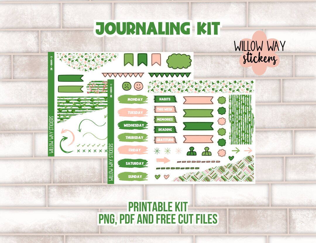 Printable Journaling Stickers, Weekly Sticker Kit, Journaling Stickers ...