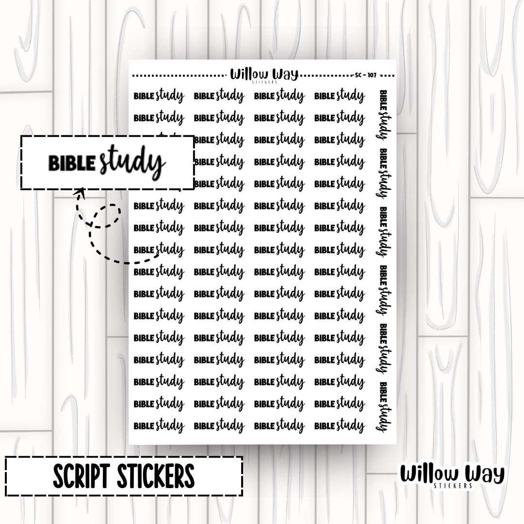 Bible Study Planner Stickers | Bible Study Script Stickers | Bible ...