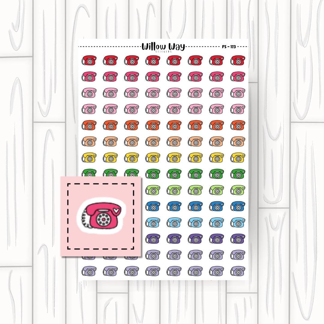 Phone Icon Planner Stickers, Phone Planner Stickers, Phone Stickers for ...
