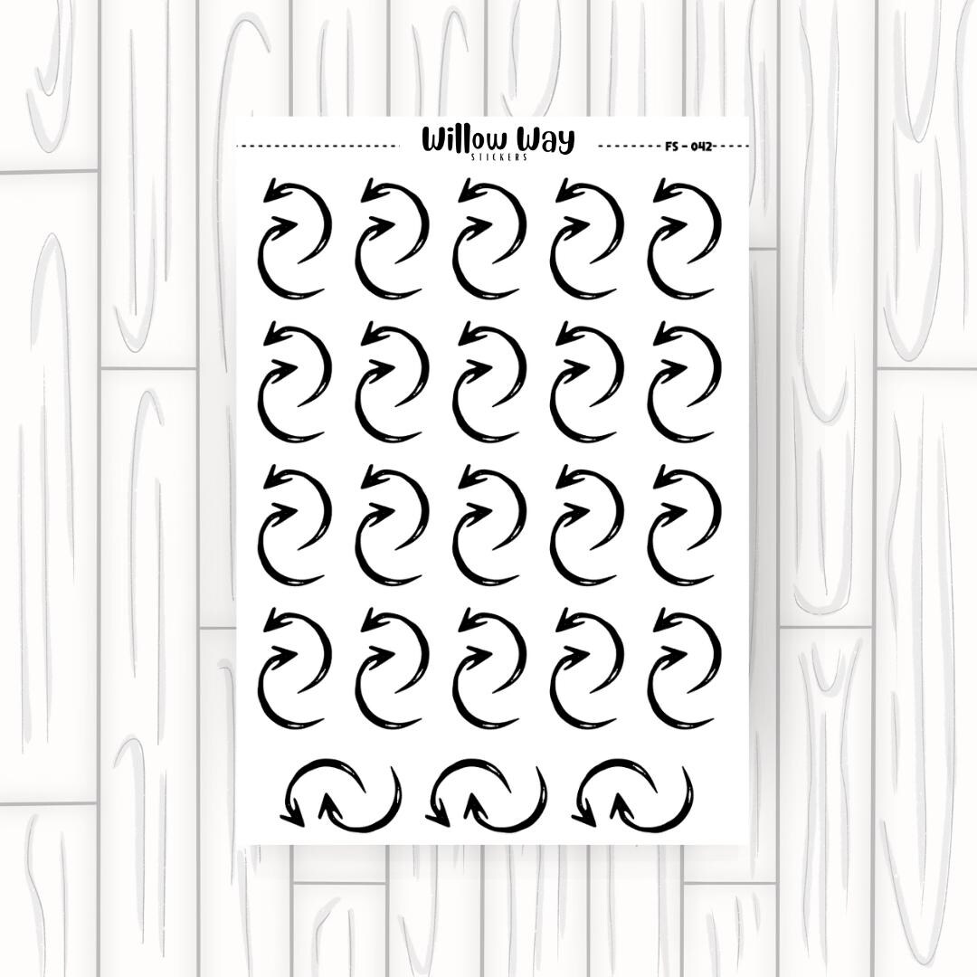 Arrow Planner Stickers, Arrow Planning Stickers, Arrow Stickers for ...