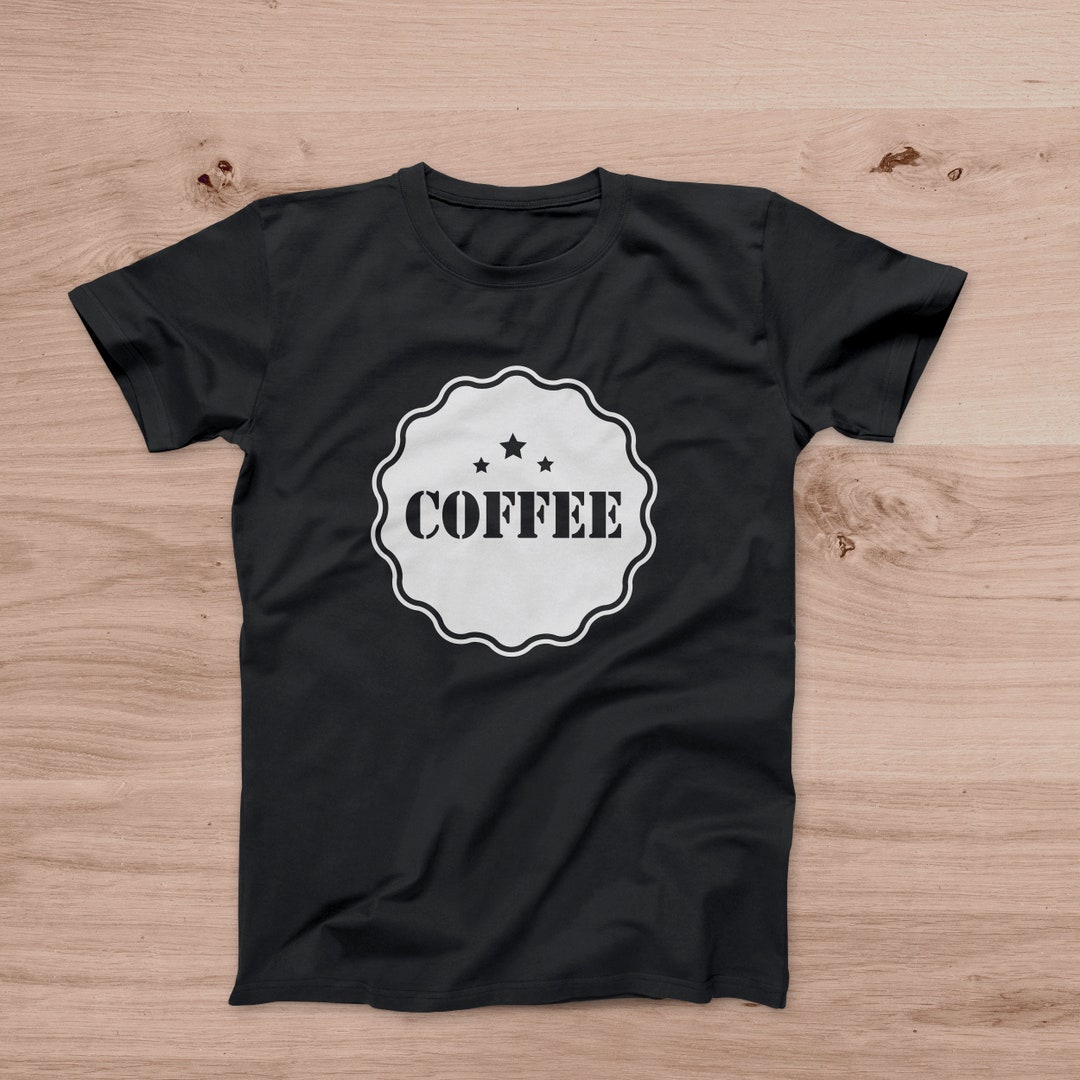 Simple Black Coffee Graphic T-shirt, Coffee Lover Tee Shirt, Coffee ...