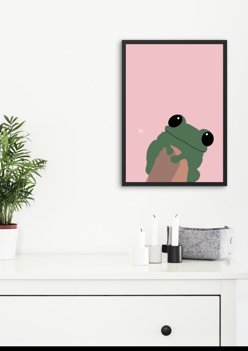 Lil Froggie Design | Pastel Color Scheme | Digital Art Print | Instant ...