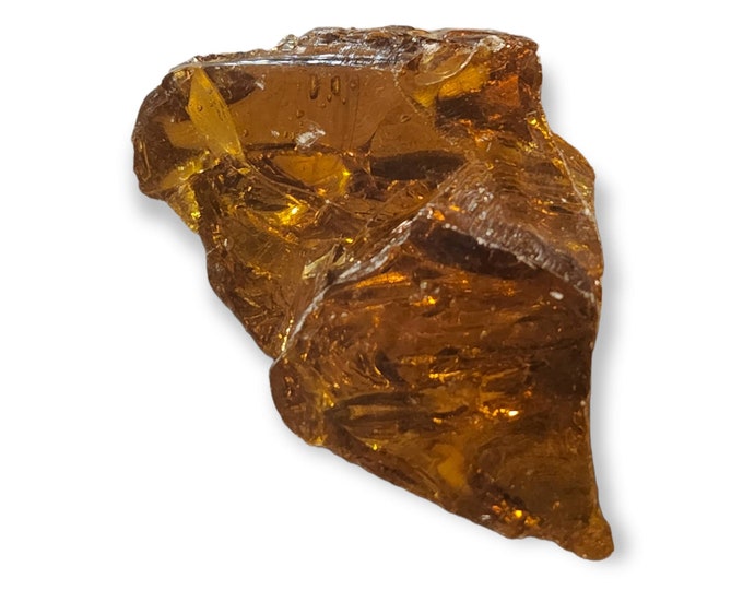 Amber Colored Slag Glass, Slag Glass Chunk, Gold Glass, Cullet Glass ...