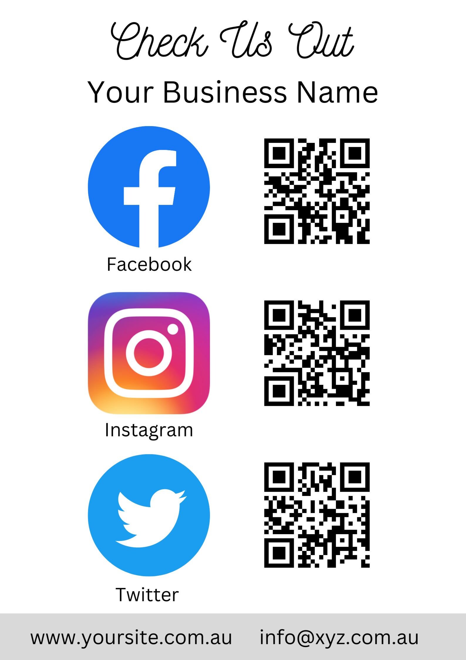 Social Media QR Code Sign Template Printable Retail Business - Etsy ...