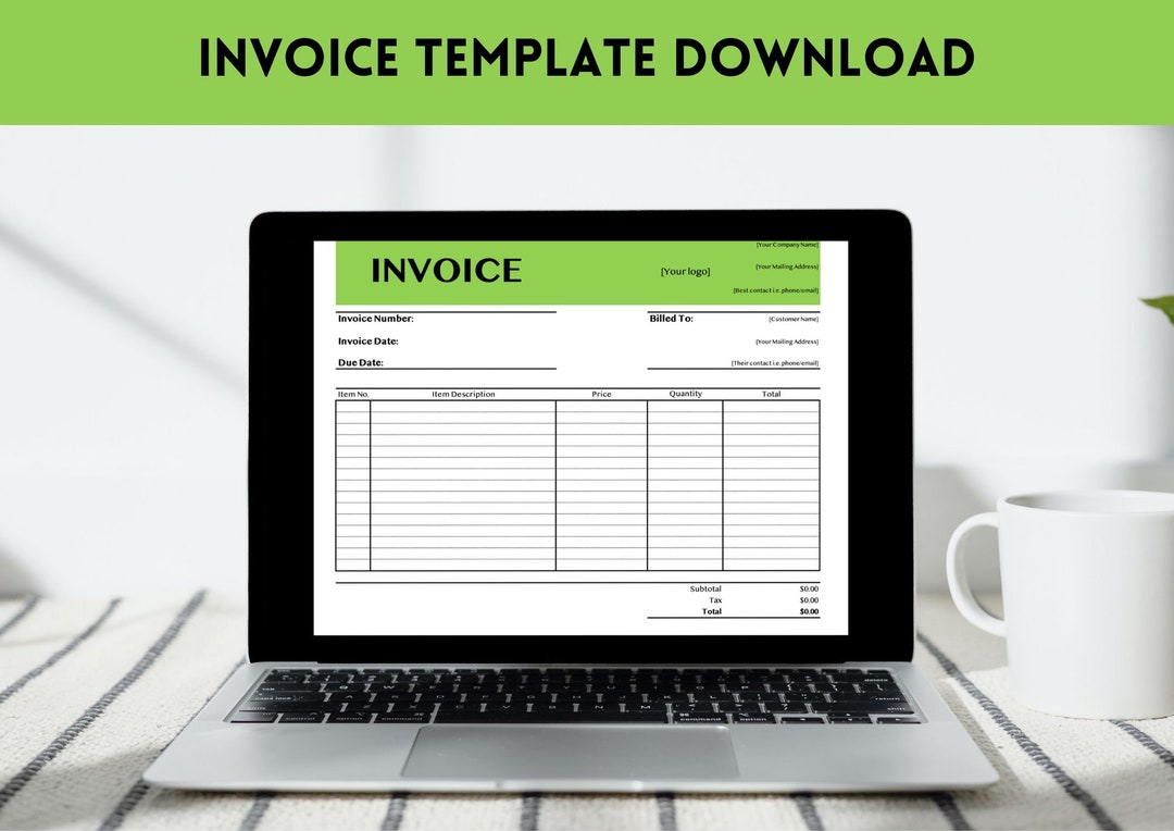 Printable Invoice Template, Purchase Order Form, Receipts for Payroll ...