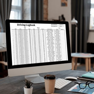 Driver Logbook for Excel, Time and Mileage Tracking, Maintenance Record ...