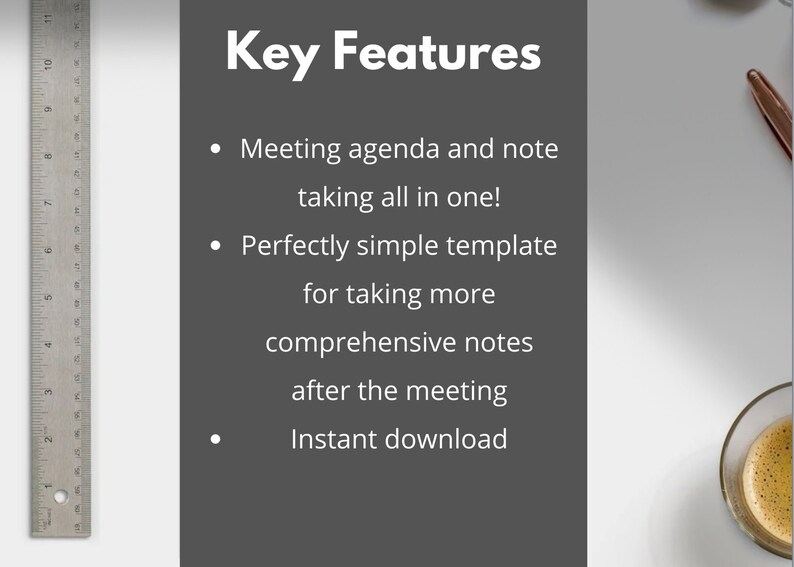 Meeting Notes PDF, Meeting Agenda Template Excel - Etsy