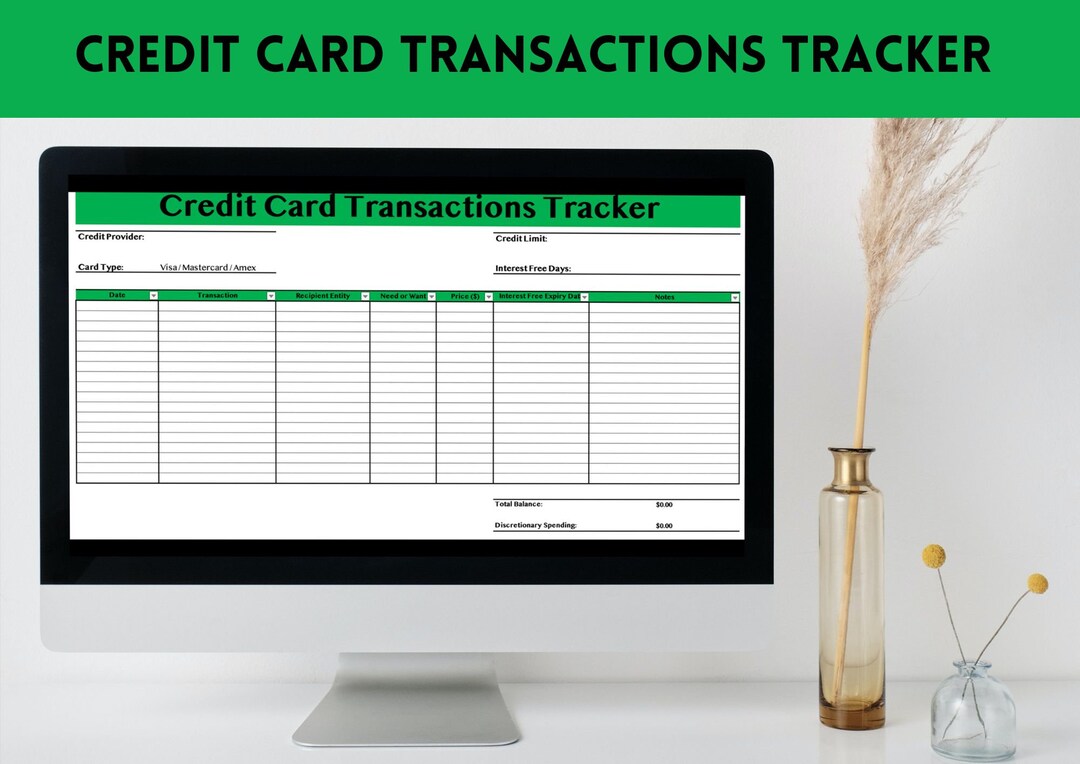 Credit Card Transaction Tracker, Repayment Planner, Debt Payoff ...
