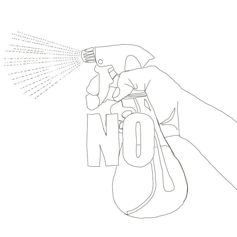 No Spray Bottle Meme Spray the Bad People Away Diy Embroidery Iron-on ...