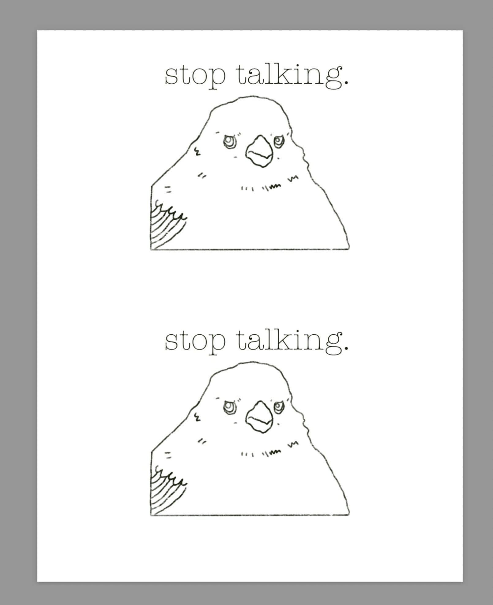 Stop Talking Meme