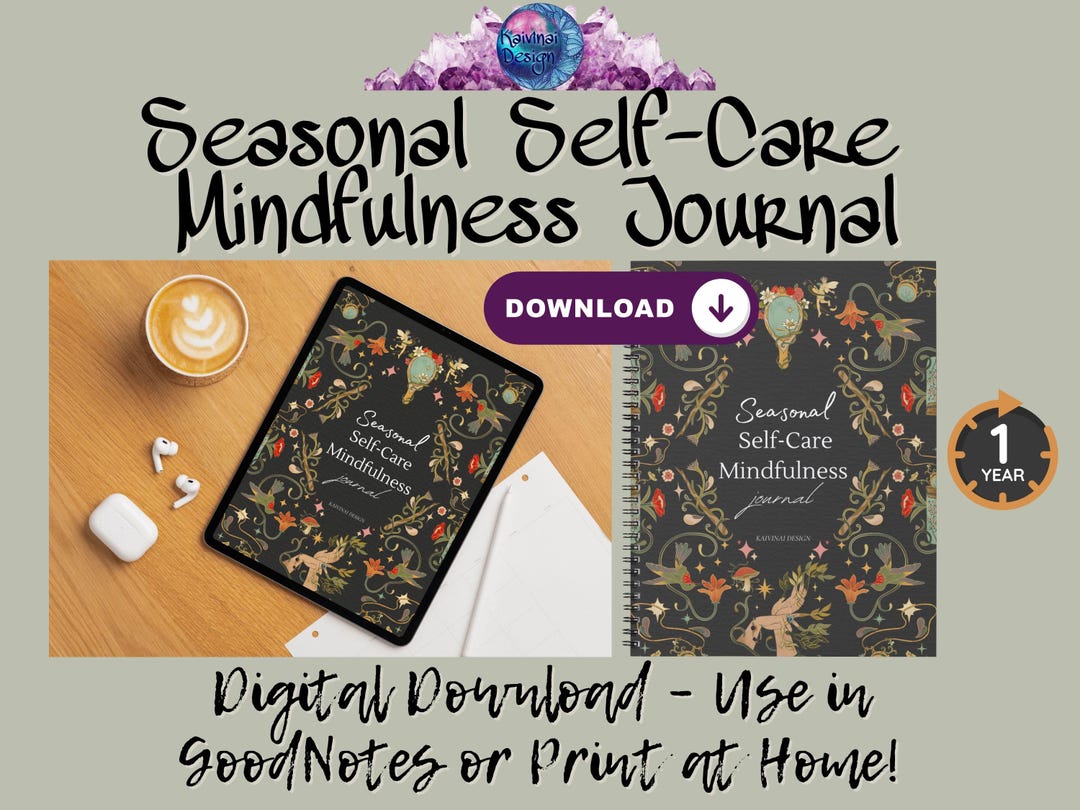 Seasonal Self-care Mindfulness Journal | Digital Download | Whole Year ...