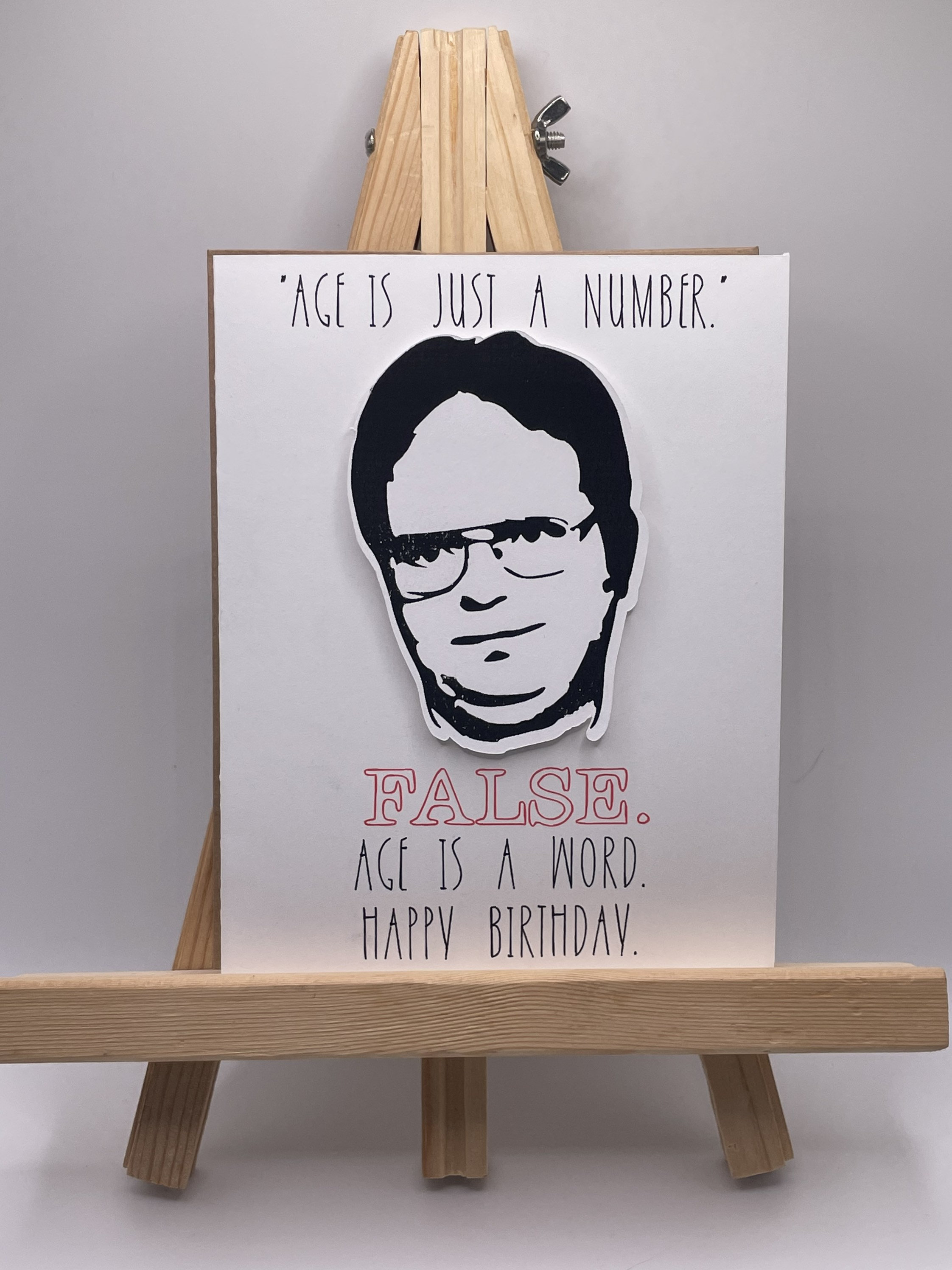 Handmade Birthday Card dwight Age is Just a Number - Etsy