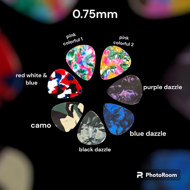Cool Guitar Picks 20 NEW COLORS ADDED - Etsy