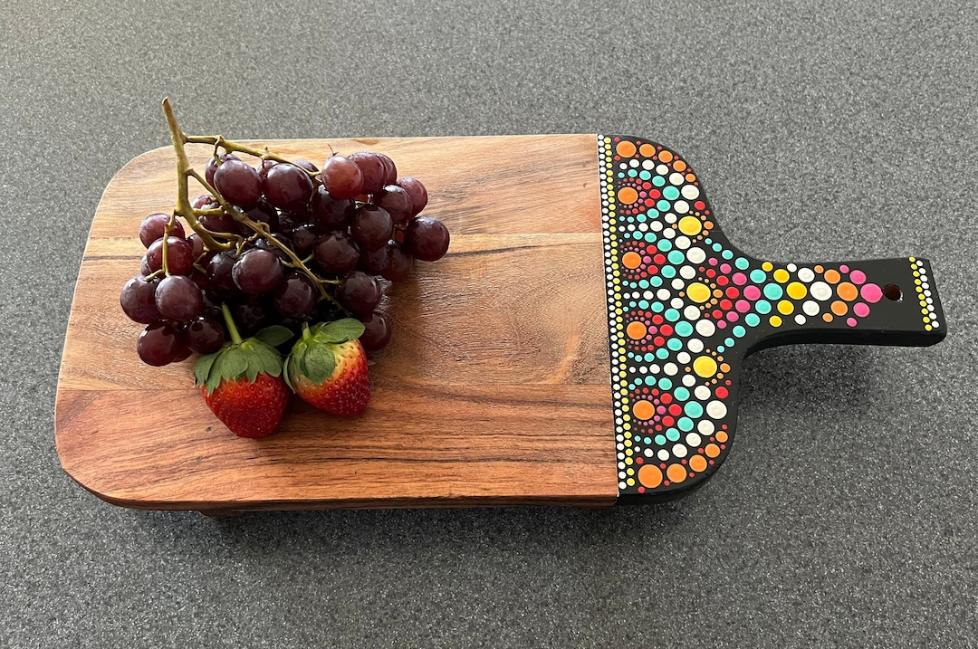 Charcuterie Board Serving Board Hand Painted Original Design - Etsy
