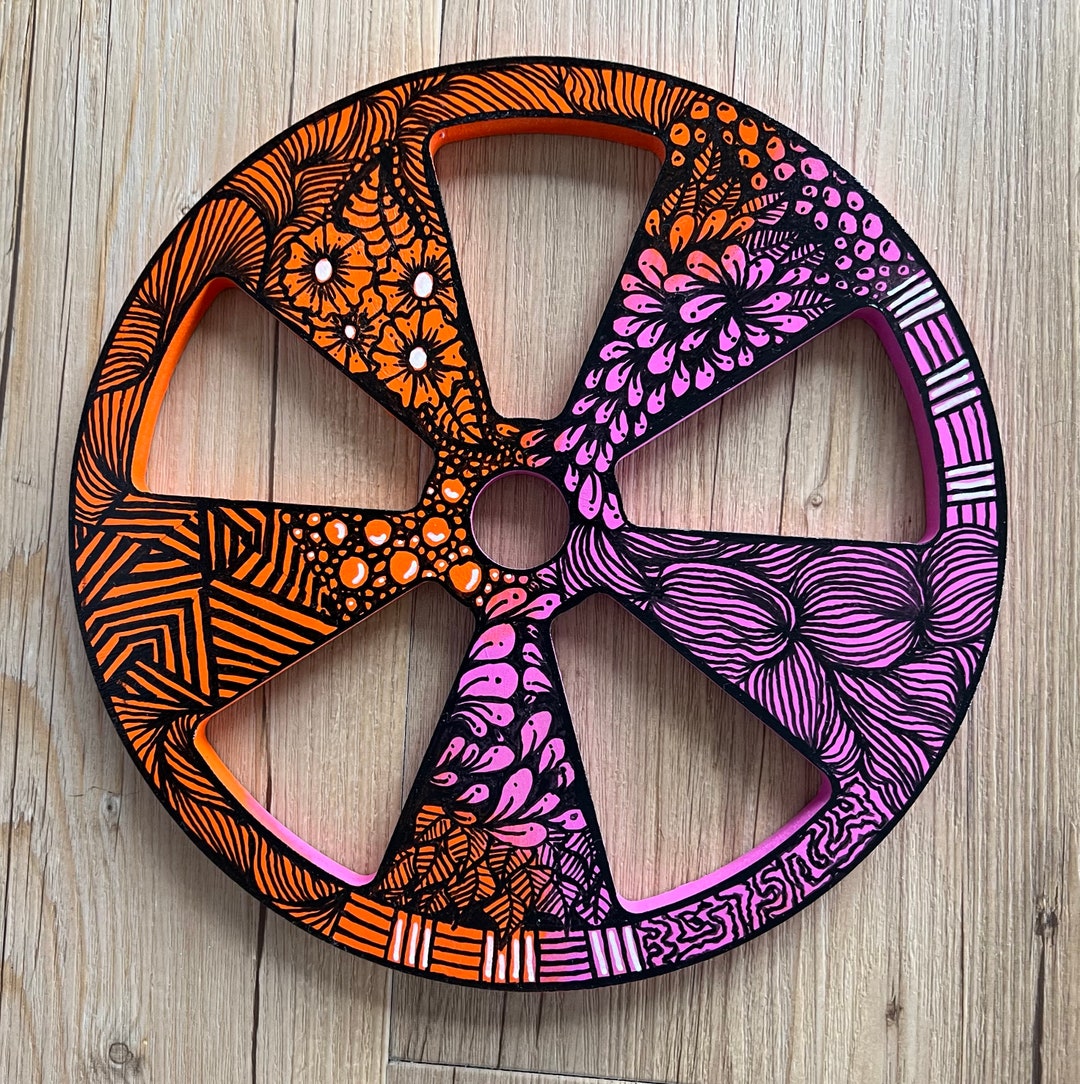 Zentangle Wheel Painting - Etsy