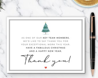 Happy Holidays Card, Employee Christmas Gift, Holiday Card for ...
