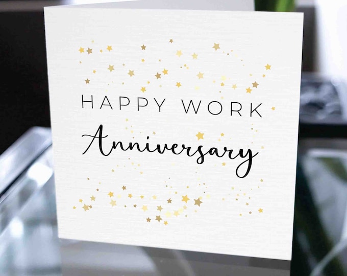 Office Workiversary Card | Work Anniversary Card | Card for Co-worker ...