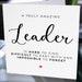 Leader Thank You Card, Thank You Card for Boss, Leader Appreciation ...