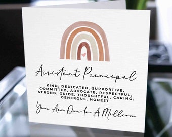 Assistant Principal Card, Assistant Principal Appreciation Card ...