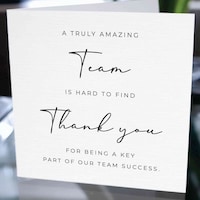 Employee Appreciation Card, Staff Gift | Team Thank You Gift | Welcome ...