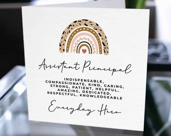 Assistant Principal Card, Assistant Principal Appreciation Card ...
