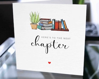 Here's to the Next Chapter Card // Graduation Card // Retirement Card ...