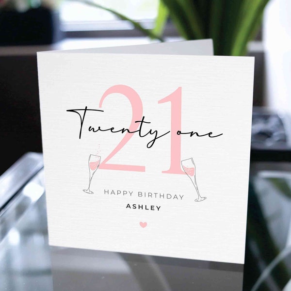 21st Birthday Card - Etsy