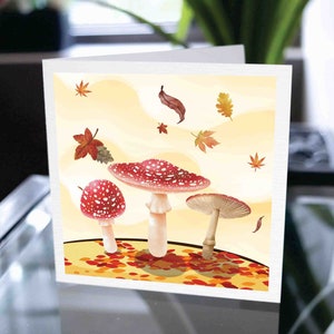 Happy Birthday Mushroom Card, Birthday Card, Birthday Gift, Thank You ...
