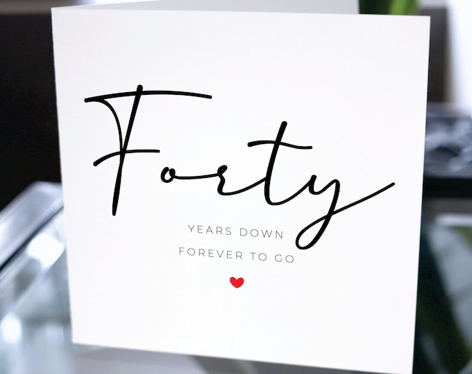 Third Anniversary Card Three Years Down Forever to Go 3rd - Etsy