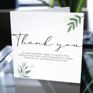 Leader Thank You Card Thank You Card for Boss Leader - Etsy Canada