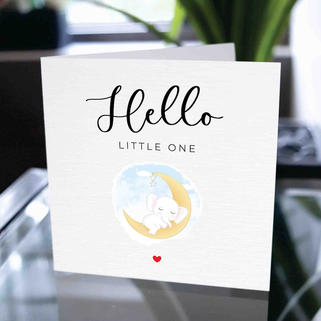 Hello Little One Card, New Baby Card, Baby Girl Card, Baby Boy Card ...