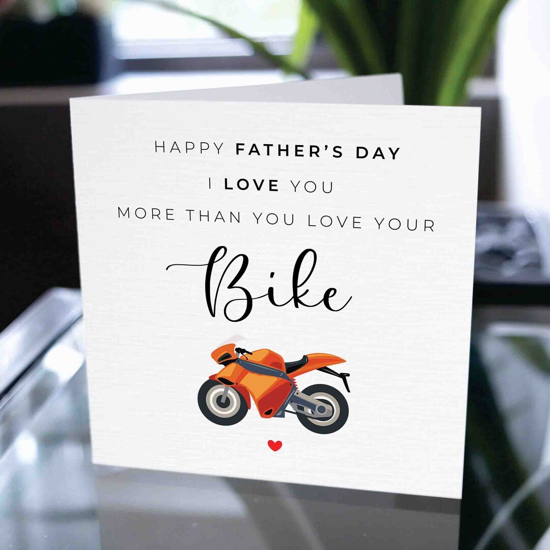 Happy Father's Day Bike Card, Father's Day Card for Dad, Funny Father's ...