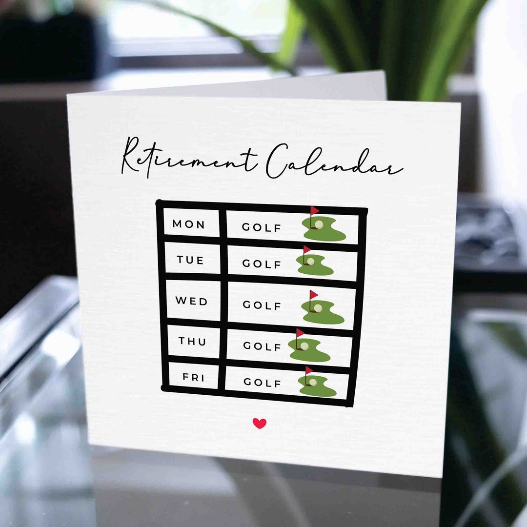 Funny Retirement Calendar Card, Retirement Gift, Employee Retirement ...