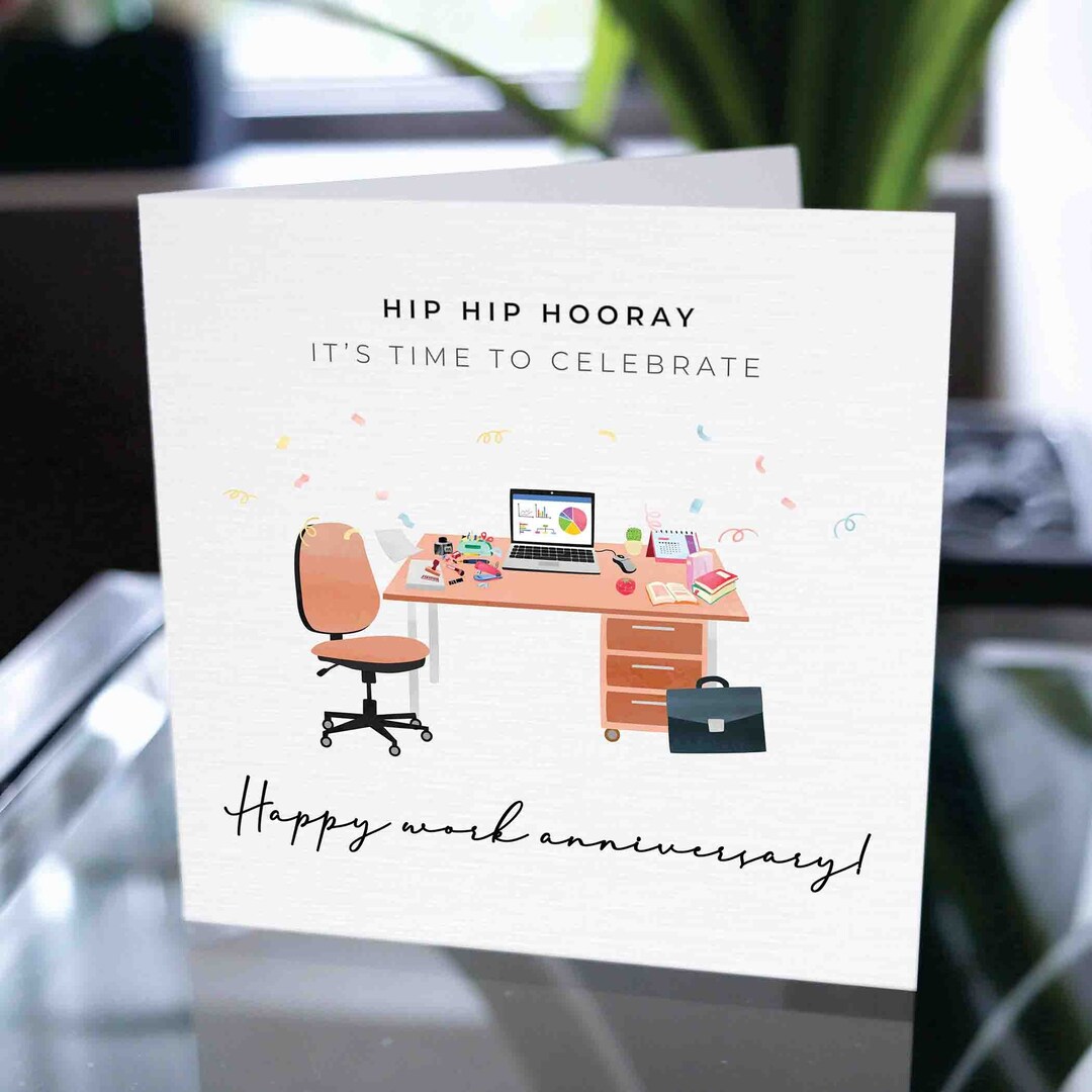 Happy Work Anniversary, Corporate Appreciation Card, Staff Appreciation ...